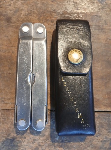 Vintage Original Leatherman Super Tool Multi Engraved "Lucky" Pat Pend ...