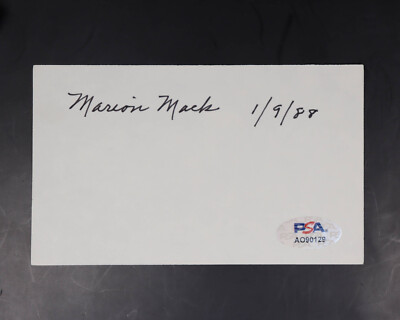 Marion Mack Signed 3x5 PSA DNA Autograph Actress Buster Keaton The ...