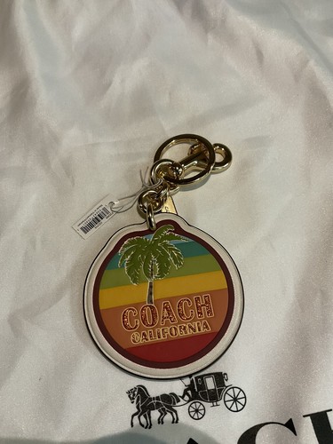 COACH California Leather Key Fob Bag Charm Keychain 35486 | eBay