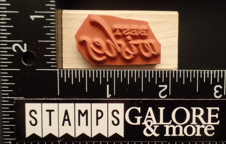 Stampin' Up! Rubber Stamps 2005 SINCERE SALUTATION Best Wishes Saying ...