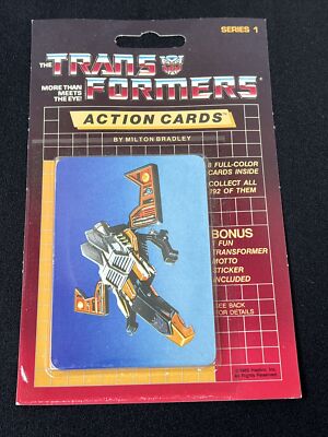 Vintage 1985 Transformers Hasbro Action Cards Blue Buzzsaw Top Unopened ...