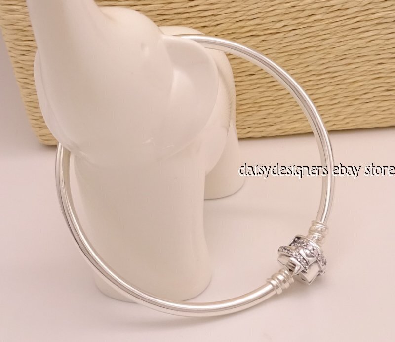 NEW Pandora Shooting Star Silver Bangle Bracelet 582734C01 17 6.7 ...