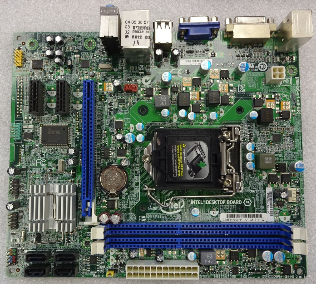 Intel Dh61bf Micro Atx Motherboard Lga1155 W Pentium ASUS P8H61 MX