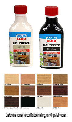 Clou Holzbeize AQUA CLOU B11 0,25L Wasserbeize Beize Möbelbeize ...