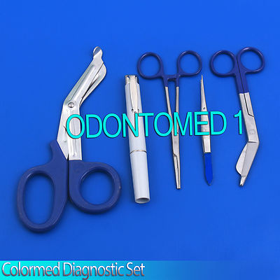 Colormed Holster Set EMS EMT Diagnostic Surgical Instruments,Blue | eBay