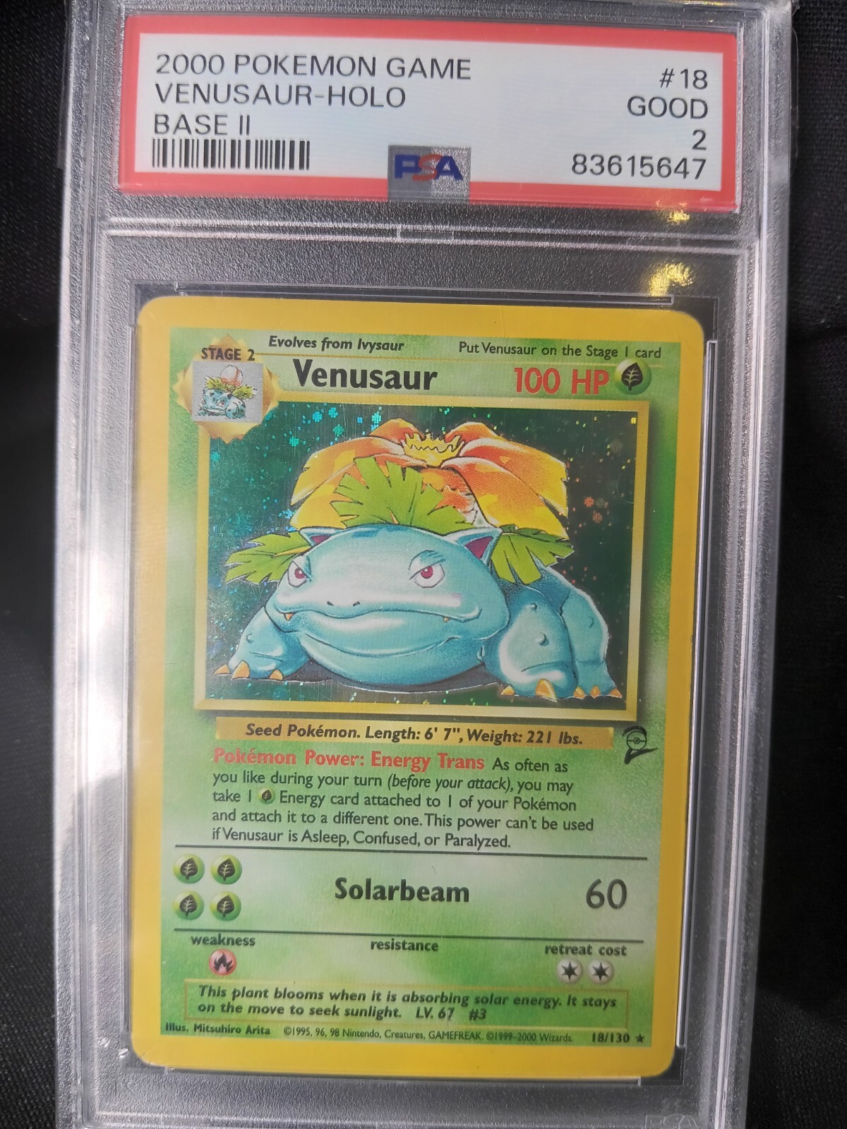 Pokemon TCG Venusaur base set 2 psa 2 pop 80 | eBay