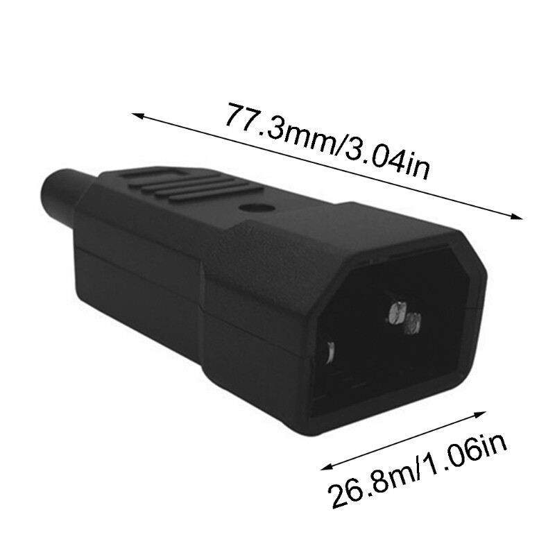 Detachable Electrical Power Plug Dismantling IEC 320 C14 Male Plug ...
