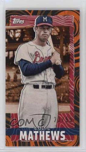 2023 Topps Rip Mini Orange Black Ripples /55 Eddie Mathews #MRIP-EM HOF ...