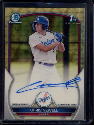 2023 BOWMAN CHROME #CPA-CN CHRIS NEWELL AUTO SUPERFRACTOR 1ST PROSPECT 1/1 | eBay
