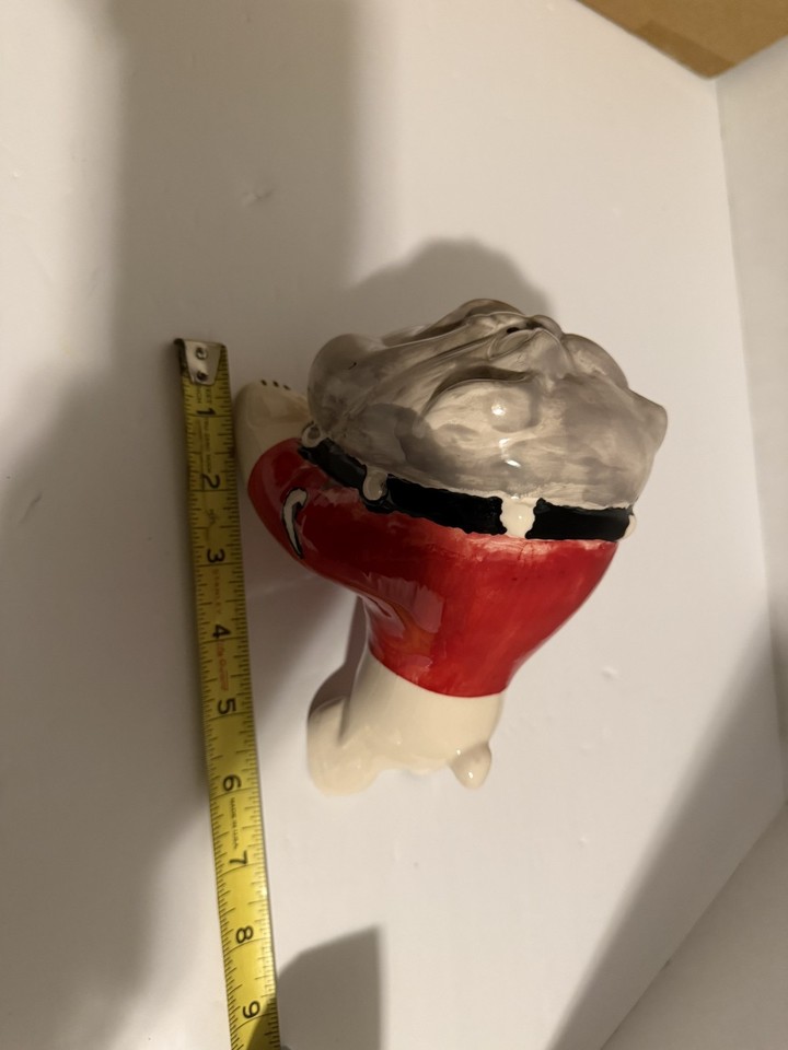 Vintage University of Georgia Hand Painted Ceramic Bulldog, Georgia ...