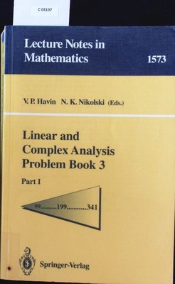 Linear and Complex Analysis Problem Book 3. Part I. | eBay