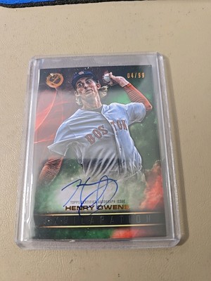 2016 HENRY OWENS TOPPS LEGACIES OF BASEBALL AUTO CARD. BOSTON RED SOX ...