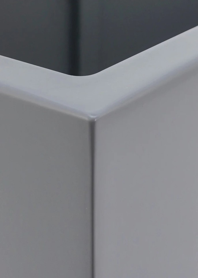 2x Powder-Coated Planters IOTA Landscape Gardens Patio Steel Trough ...