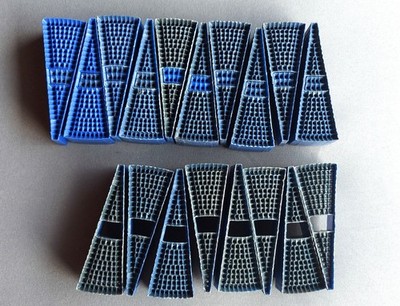 18 x ORIGINAL Quattro Dart Segmente blau für LÖWEN Dartautomaten ...