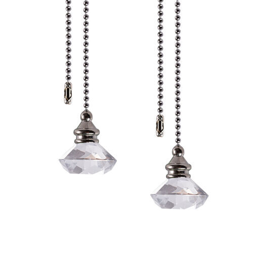 Set 10 Clear Crystal Ceiling Fan Pull Chain Ornament Wedding Home Decor ...