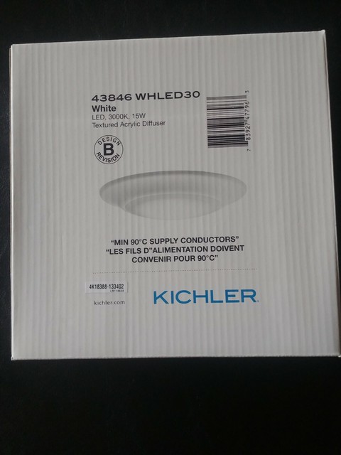 Kichler Lighting 43846WHLED30B 7.5" 15W 3000K LED Flush Mount for sale ...