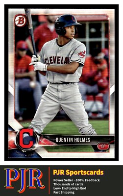 2018 Bowman #BP88 Quentin Holmes Cleveland Indians BUY 4 - 35% OFF | eBay