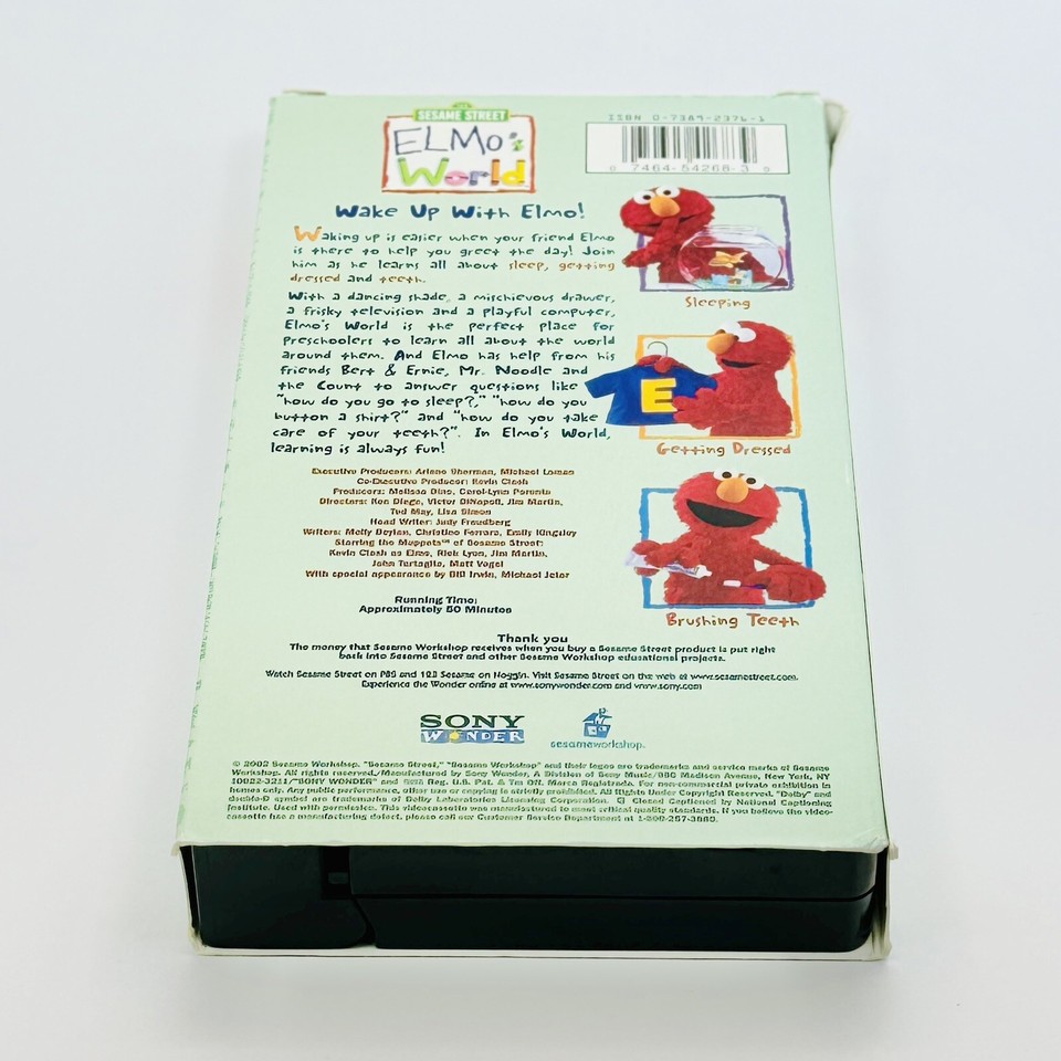 Elmos World - Wake Up With Elmo VHS Tape 2002 Sesame Street Kids ...