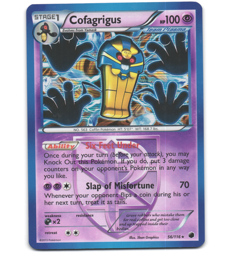 Pokemon 2013 Moderate Play Cofagrigus 56/116 Plasma Freeze Holo Card | eBay