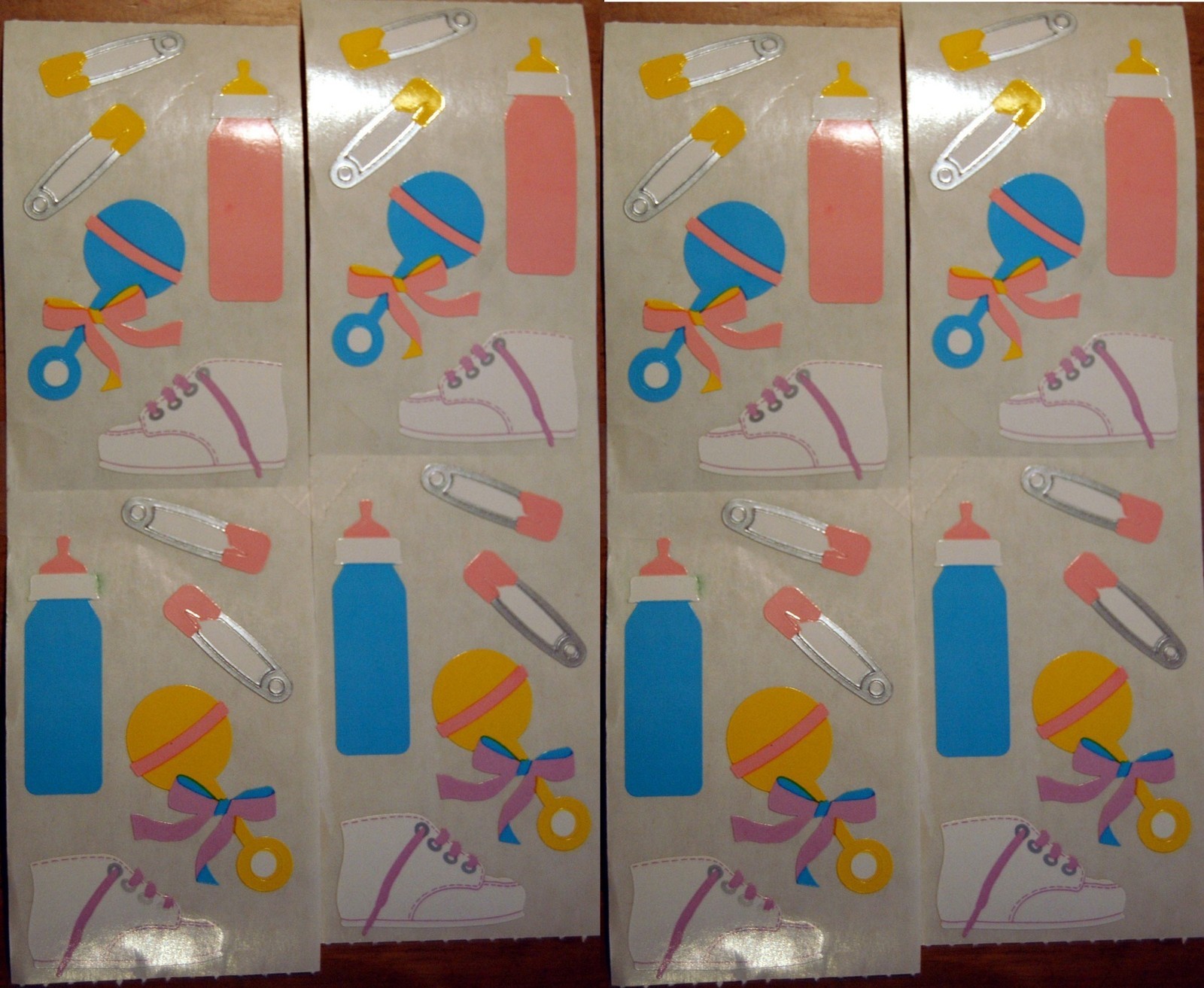 Mrs. Grossman's BABY Scrapbook Stickers Bottle Rattle Shoe 4 Strips! | eBay
