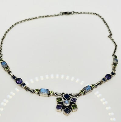 NICKY BUTLER Sterling Silver GEMSTONE Moonstone Amethyst Peridot ...