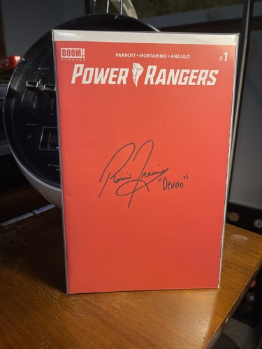 Signed Rorrie Travis Devon BOOM Power Rangers #1 Red Sketch Cover ...