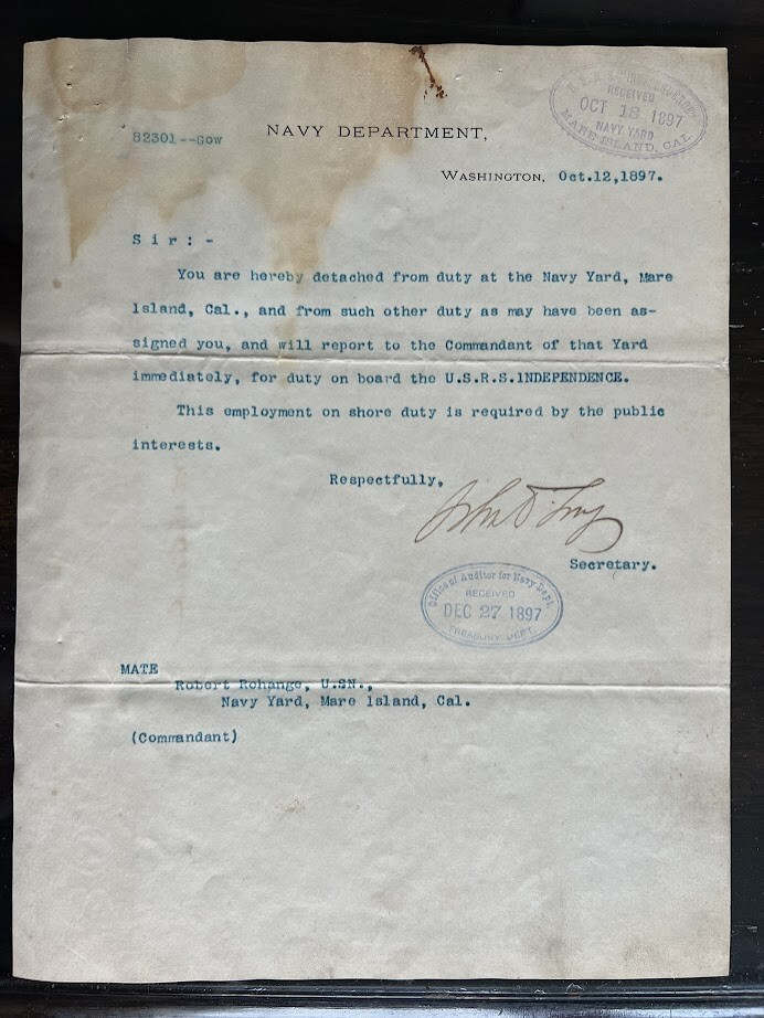 CIVIL WAR SPANISH-AMERICAN NAVY SEC LONG/ADMIRALS KEMPFF KIRKLAND ...