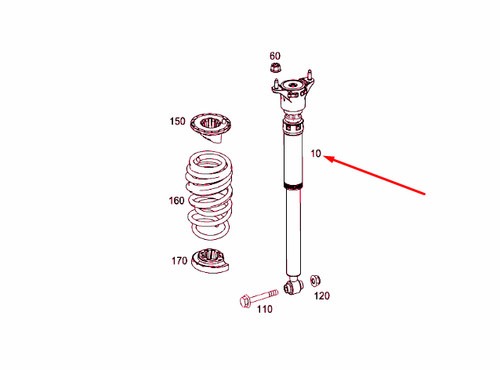 Mercedes-Benz CLA Coupe C117 Rear Shock Absorber A1763201931 OEM for ...