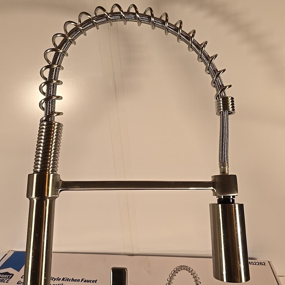 Project Source Flynt Kitchen Faucet Stainless H90K-51D-PS-BN *READ* | eBay