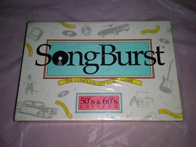 SONG BURST Board Game 50's & 60's Edition Complete the Lyric Game | eBay
