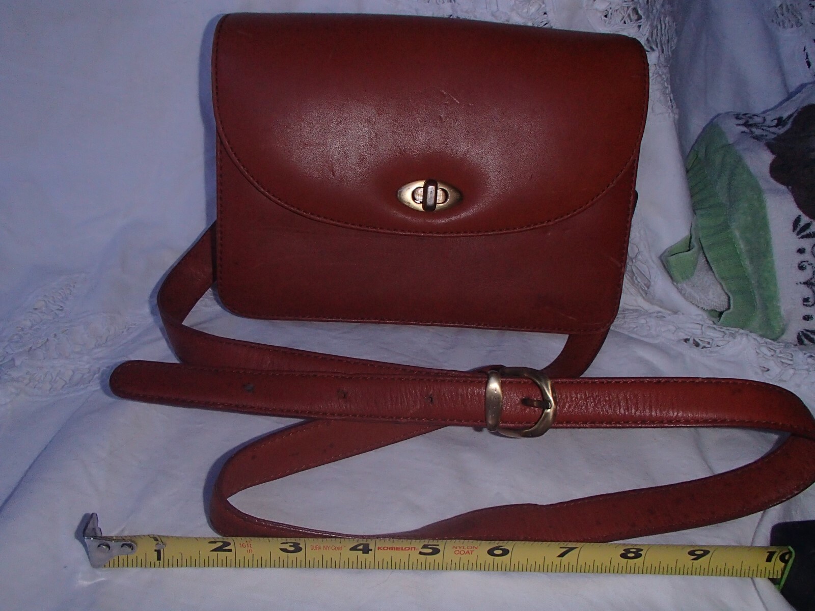 Rare Vintage LEATHER SATTLE Bag Shoulder Purse BROWN | eBay