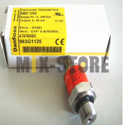 1pcs Sauer Danfoss MBS 1250 Heavy Duty Pressure Transmitter 0-400 Bar 4 ...