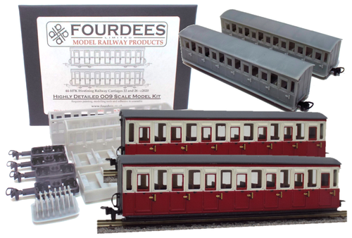 Fourdees Ltd Ffestiniog Railway Carriages 22 and 26 009 / OO9 Scale Kit ...
