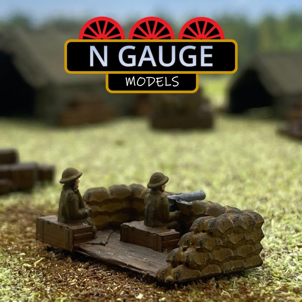 PAINTED- 1:148 N Scale Gauge WW2 Post & Figures (Checkpoint WW1 ...