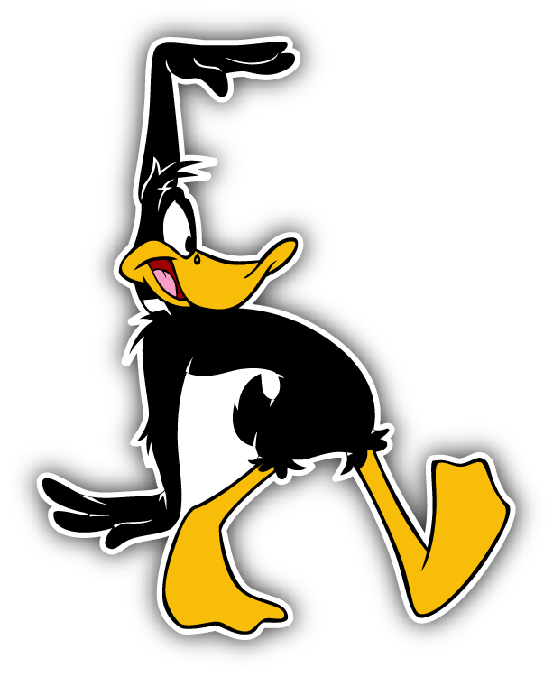 Daffy Duck walking Cartoon Car Bumper Sticker Decal 5''x 4'' | eBay