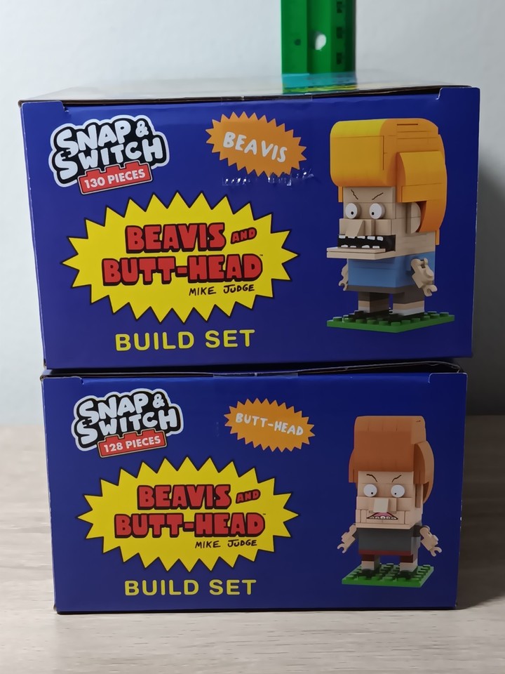 *FREE SHIP* BEAVIS & BUTT-HEAD BlockHead Snap & Switch Brick Set MTV ...
