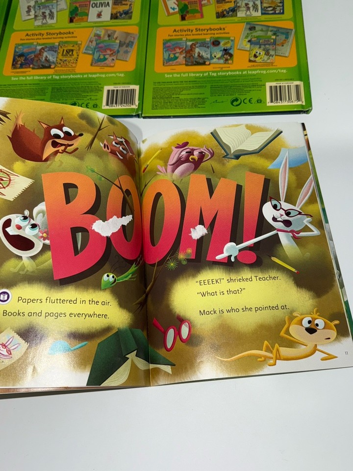 Leap Frog Tag Reader Pen Case & Books Lot Mermaid Cars Cat Hat Spider ...