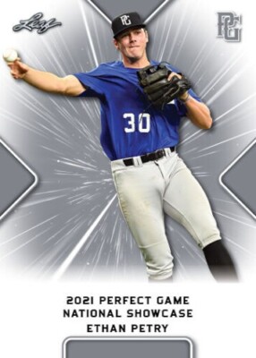 "MINT" ETHAN PETRY 2021 LEAF PERFECT GAME ALL-AMERICAN ROOKIE CARD #36 ...
