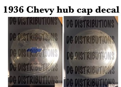 1936 Chevy hub cap decal set 5 caps worth hubcap | eBay UK