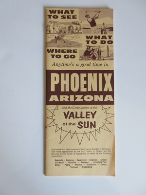 PHOENIX ARIZONA vintage BROCHURE What to see Where to go What to do | eBay