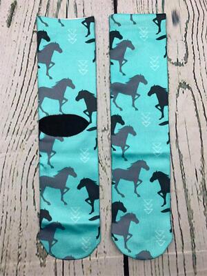 Horses Compression Socks for Women Men is Best for Athletic Blue One ...