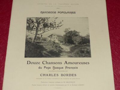 [POPULAR MUSIC] CHARLES BORDES / 12 LOVE SONGS BASQUE COUNTRY EO 1910 ...