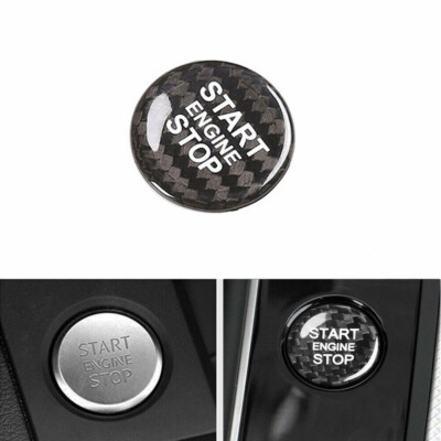 Carbon Fiber Car Engine Push Start Button Cover For Audi A4 A5 A7 A8 Q3 ...