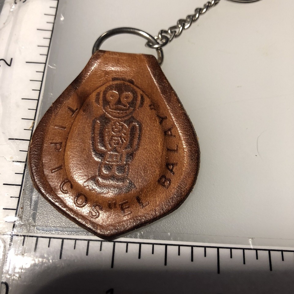 Vintage Bogota Columbia South America Totem Pole Leather Keychain Key ...