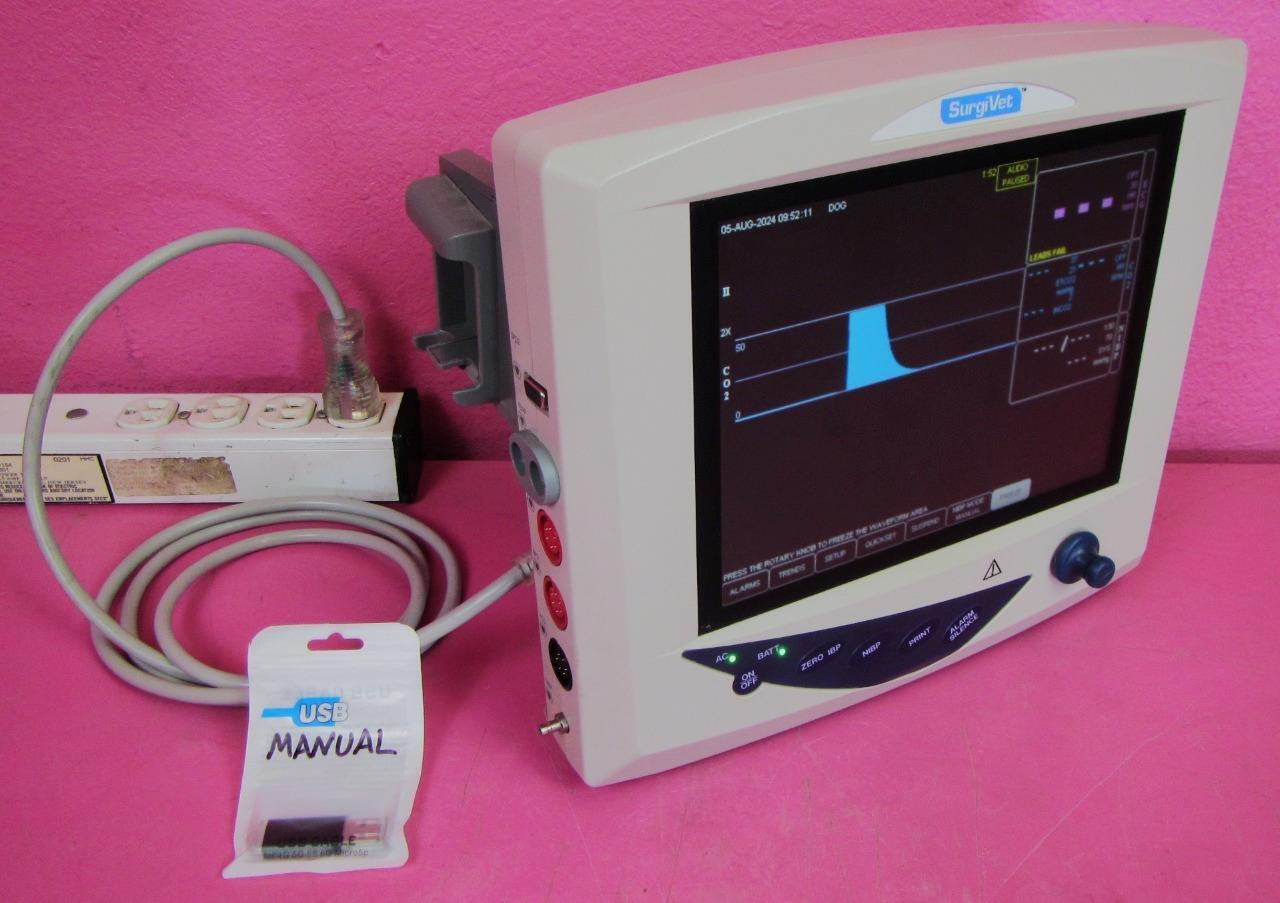Surgivet Advisor V9203 Veterinary Vital Signs Monitor CO2-ECG-IBP-NIBP ...