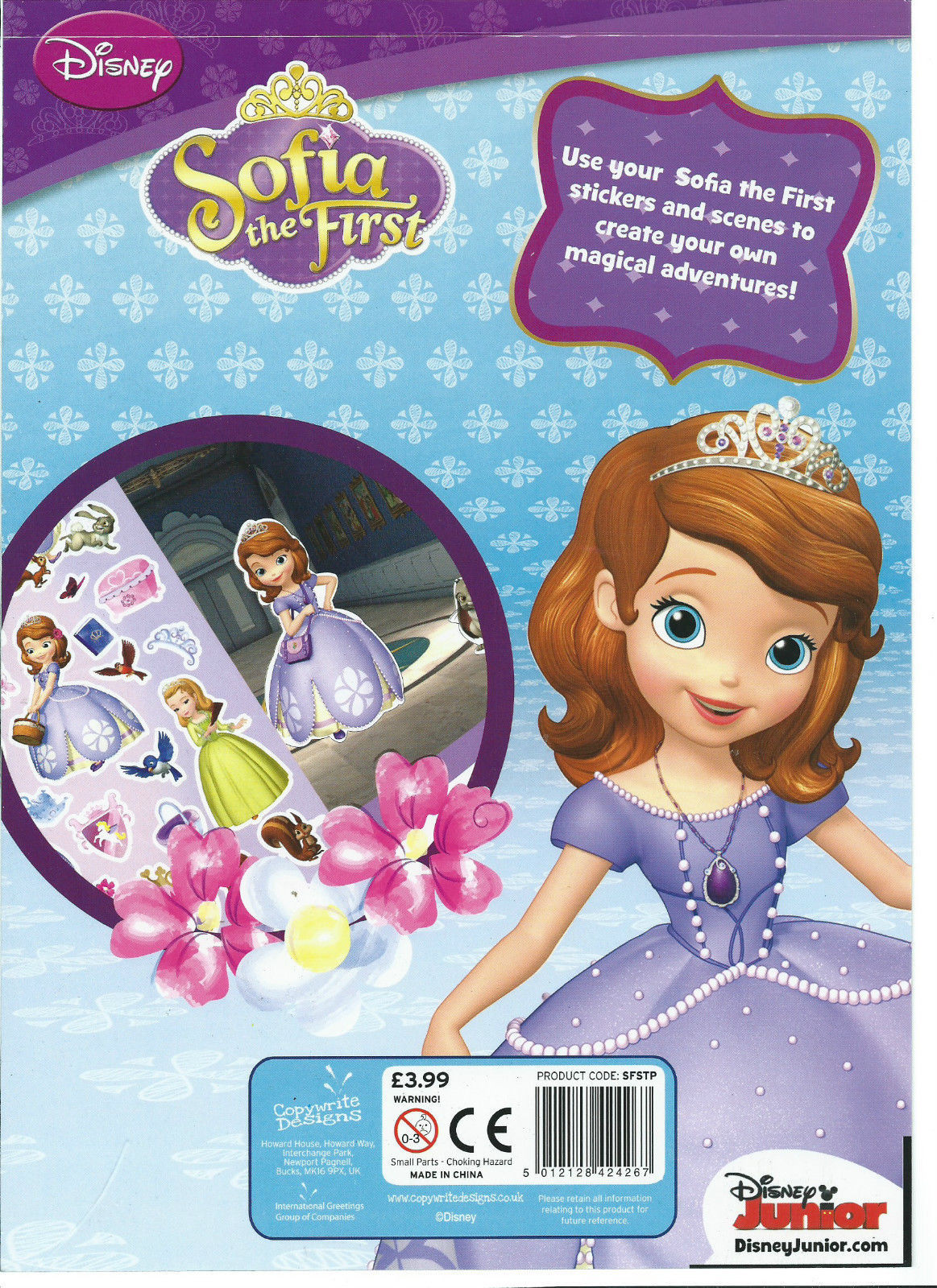 DISNEY Junior Sofia the First Sticker Pad Over 30 Stickers 7 Full ...