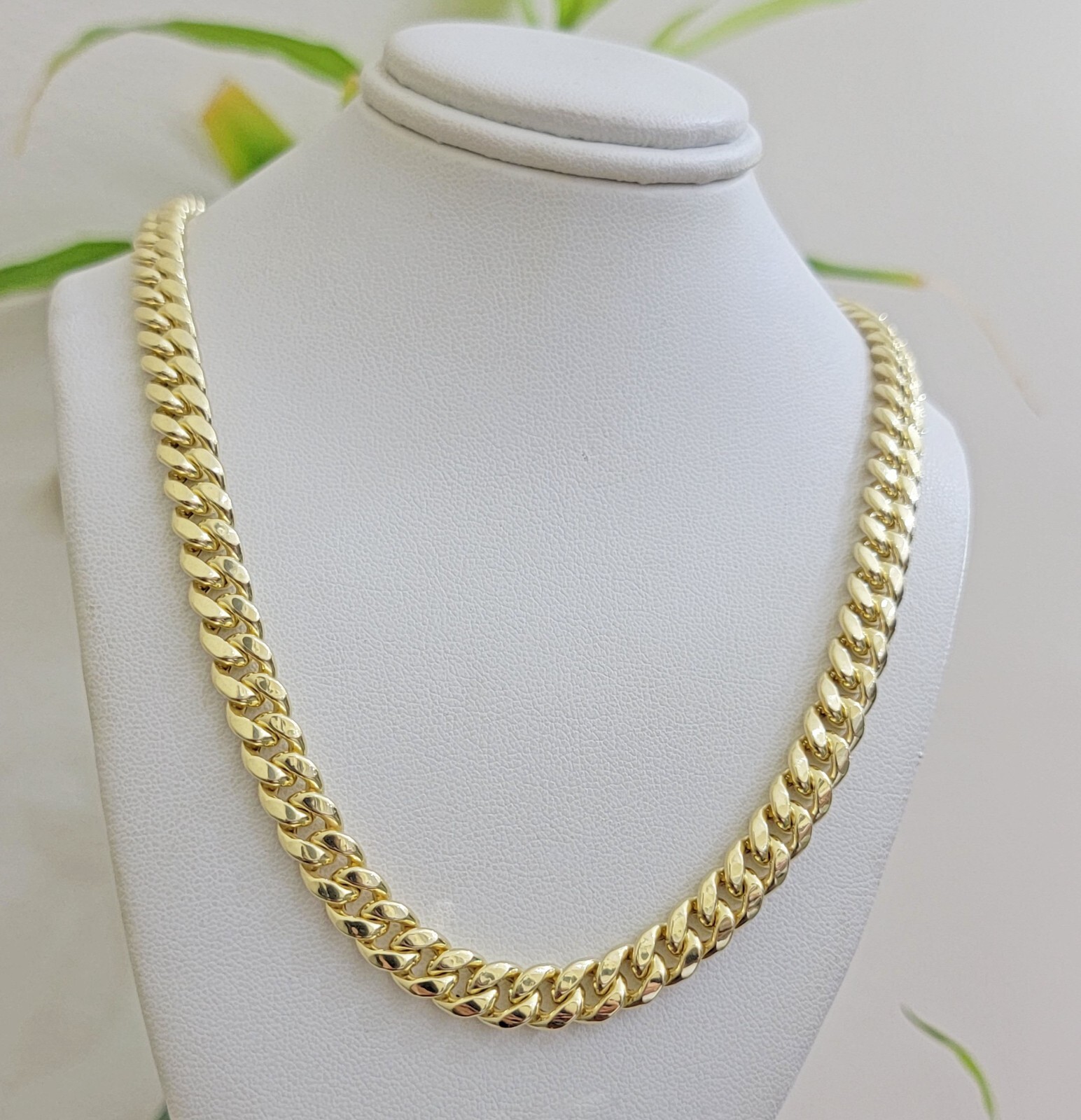 Real 10k Gold Necklace 8mm Miami Cuban Link Chain 26 Inch Men's 10KT ...
