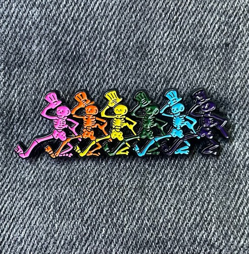 Grateful Dead - Deadhead - Dancing Skeletons - Rainbow - Enamel Pin | eBay