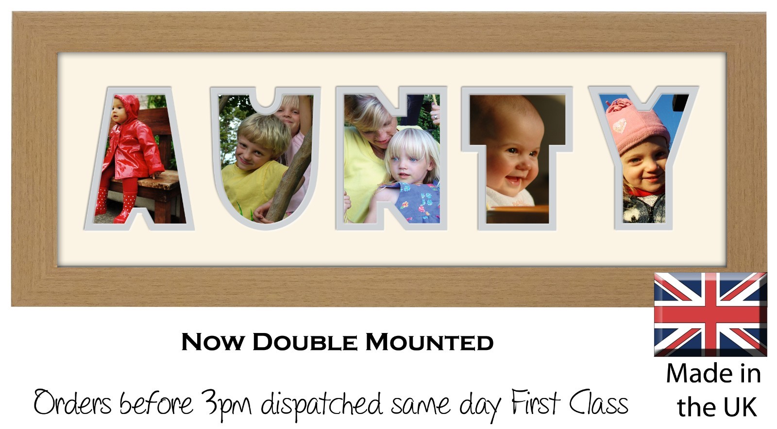 Aunty Photo Word Photo Frame Photos in a Word Name Frame 1270A | eBay UK