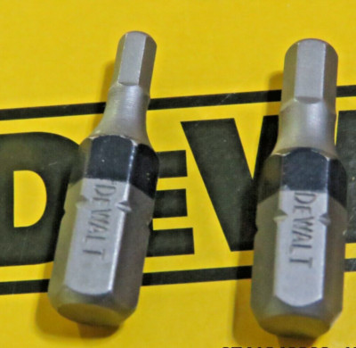 DEWALT 3mm and 4mm HEX ALLEN 25MM 1/4" HEX SCREWDRIVER BITS FROM XR SET ...